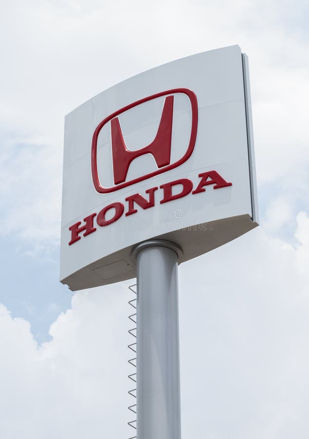 Pole Billboard with Logo Honda Editorial Photography - Image of ...