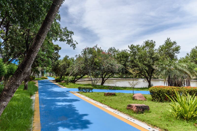 Pathway in a Beautiful Park Stock Photo - Image of beautiful, pathway ...