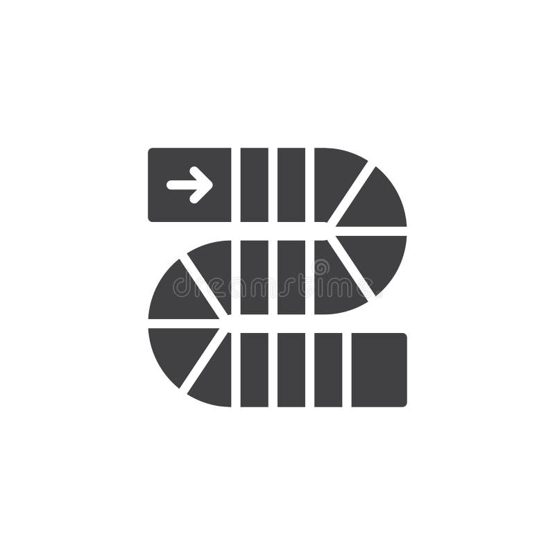 Pathway Board Game Icon Symbol Isolated on White Background Stock ...