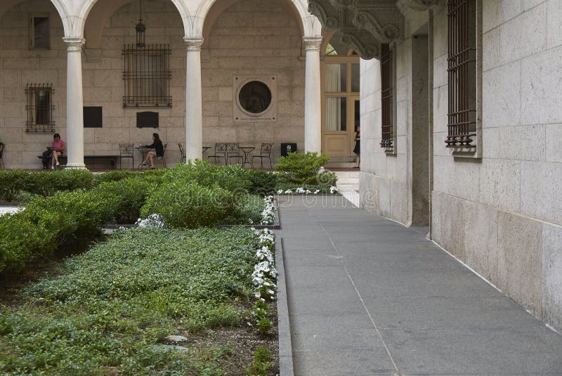 Pathway in Boston Library editorial image. Image of courtyard - 49469115