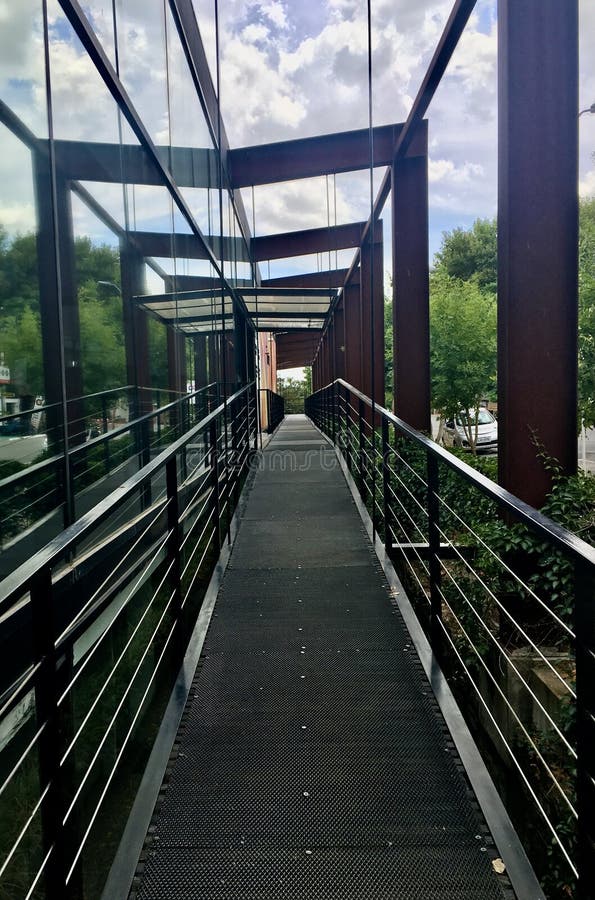 A Pathway and Bridge with Mirror Stock Image - Image of architecture ...