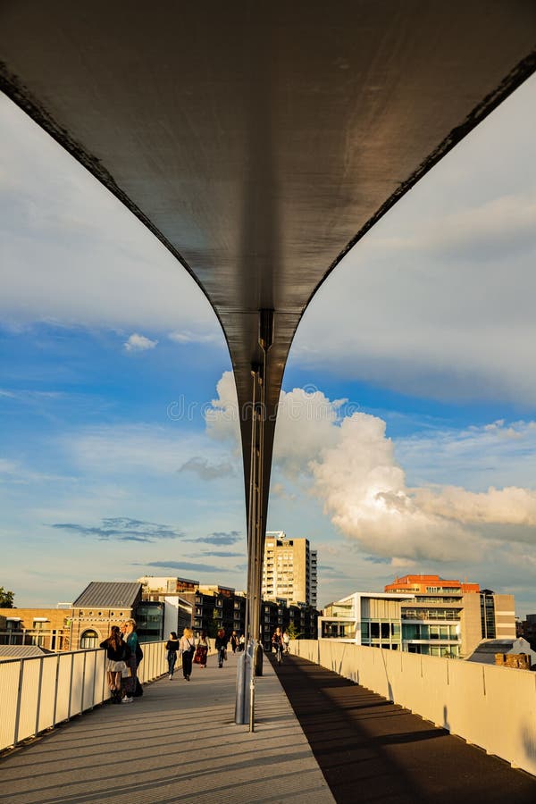 Pathway on a Bridge and Walking People Editorial Photography - Image of ...