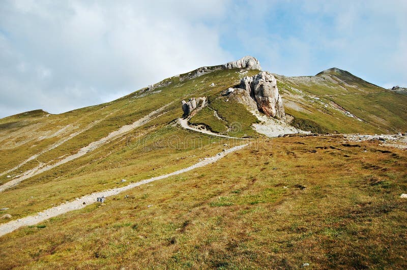 Pathway in Bucegi Mountains Stock Photo - Image of carpathians, county ...