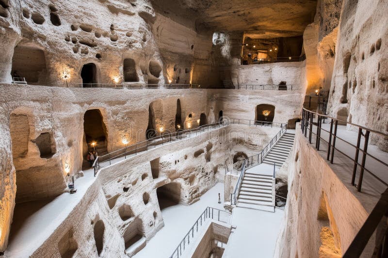 A Pathway through a Cave, Inspired by the Realm of Fantasy, is Lit by ...