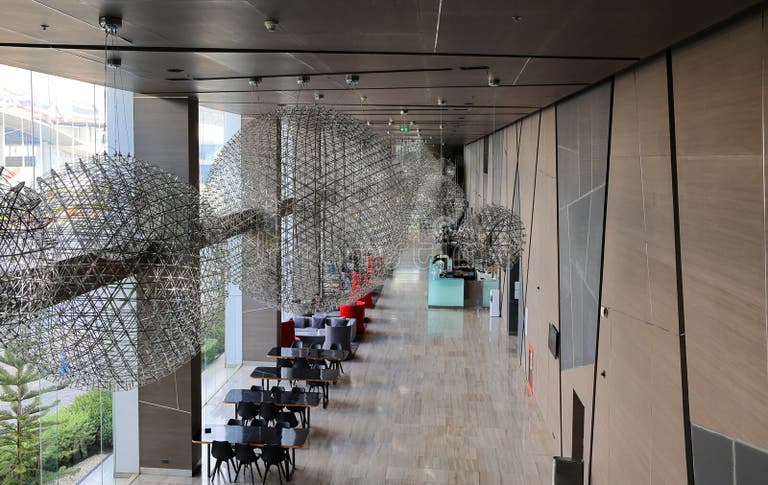 Pathway or Corridor or Hallway in Modern Building Stock Photo - Image ...