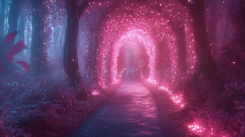 A Pathway of Crystalized Dreams Leading through a Glowing, Mystical ...
