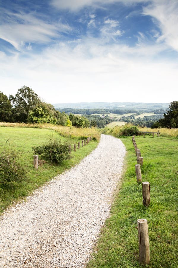 Pathway Down To the Surrey Countryside Stock Image - Image of outlook ...