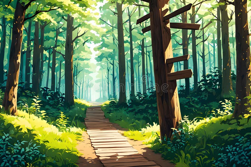 Sunlight Filtering through the Trees in Middle of Park Pathway ...