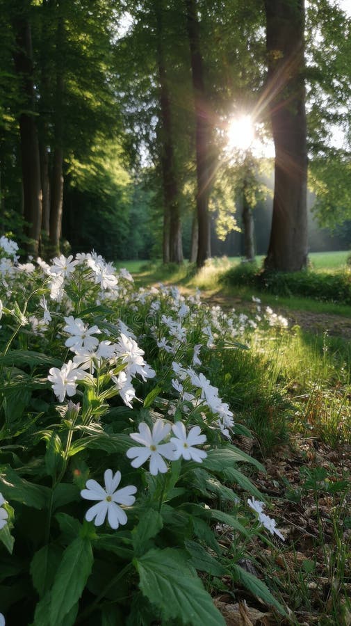 110 Sunlight Shining Tall Trees Forest Pathway Stock Photos - Free ...