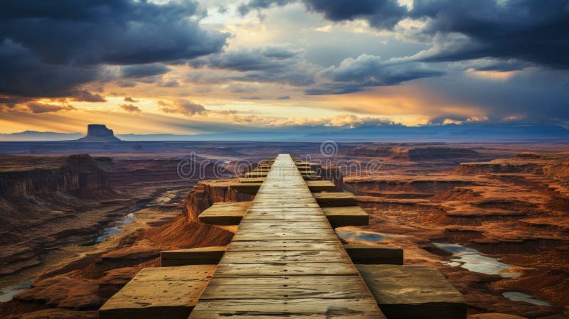 Pathway Forward into a Beautiful Serene Landscape. Horizon Views Over ...