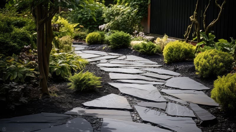 Pathway grey slate stock illustration. Illustration of aesthetic ...