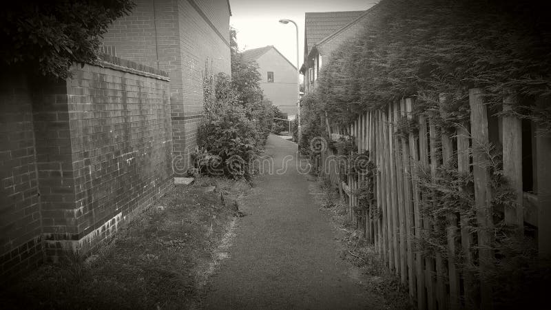 A pathway between houses stock photo. Image of houses - 74827018