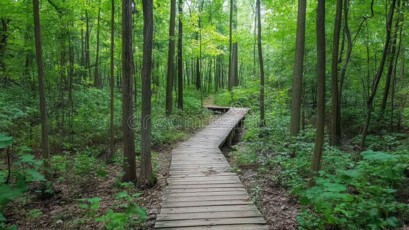 Pathway Invites Visitors To Explore the Dense Woods, Surrounded by ...