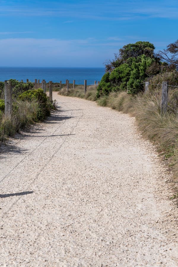Pathway leading to Ocean stock image. Image of rocks - 358816785
