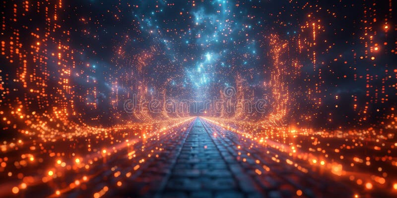 Pathway Light Stars Created Generative Artificial Intelligence Stock ...