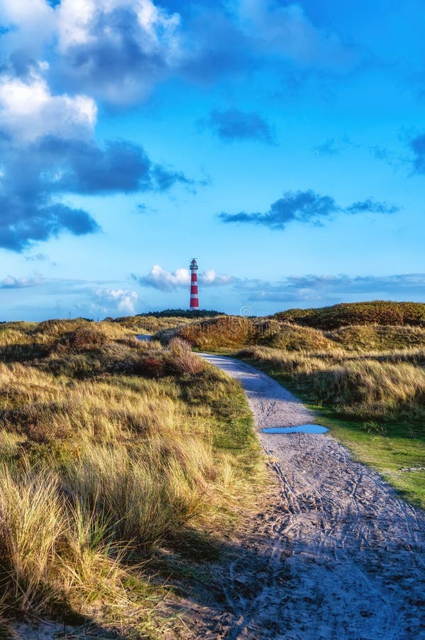 Pathway Lighthouse Ameland Netherlands Stock Image - Image of ancient ...