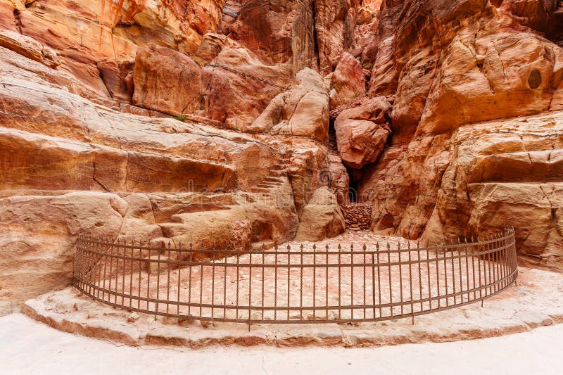 Pathway through Majestic Rock Formations in a Scenic Desert Canyon ...