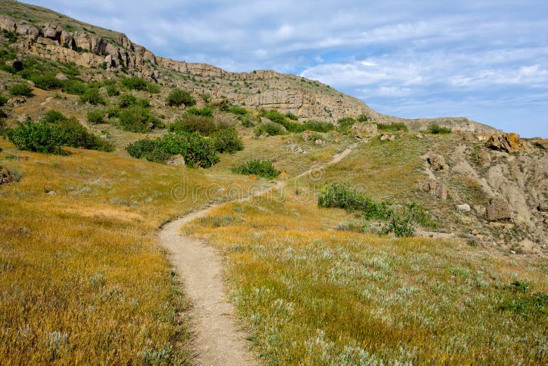 Pathway in mountains stock image. Image of good, nice - 20031235