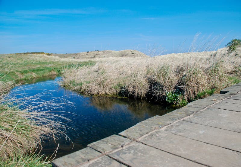 Pathway over a blue river stock image. Image of quick - 44594903