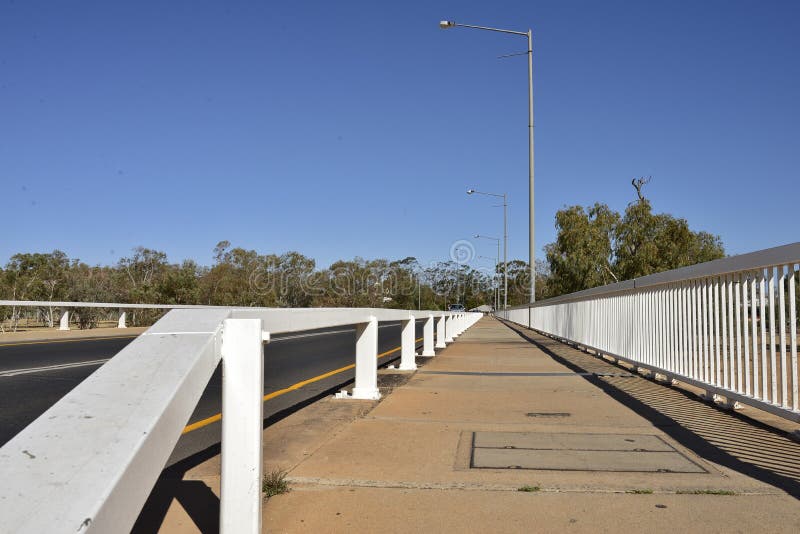 Pathway Over Bridge. stock image. Image of post, railings - 45370549