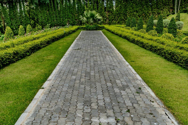 Pathway in park stock image. Image of walkway, pathway - 96274245