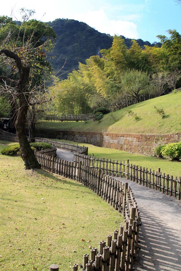 Pathway at Park stock image. Image of tree, path, meadow - 63979191