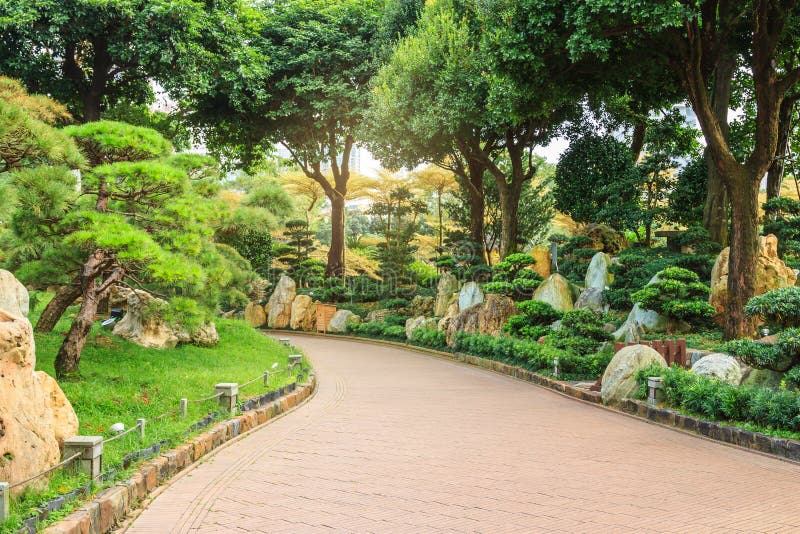 Park Pathway stock photo. Image of orange, natural, pathway - 38911322