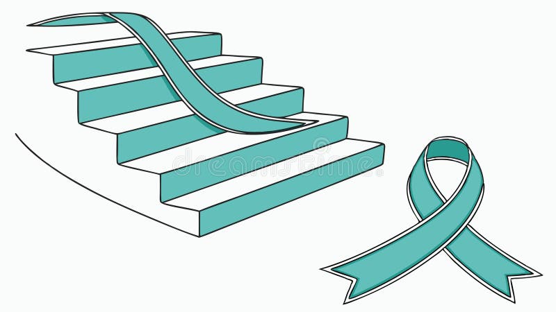 Pathway with Ribbon, Support and Direction, Symbolic Steps, Vector ...