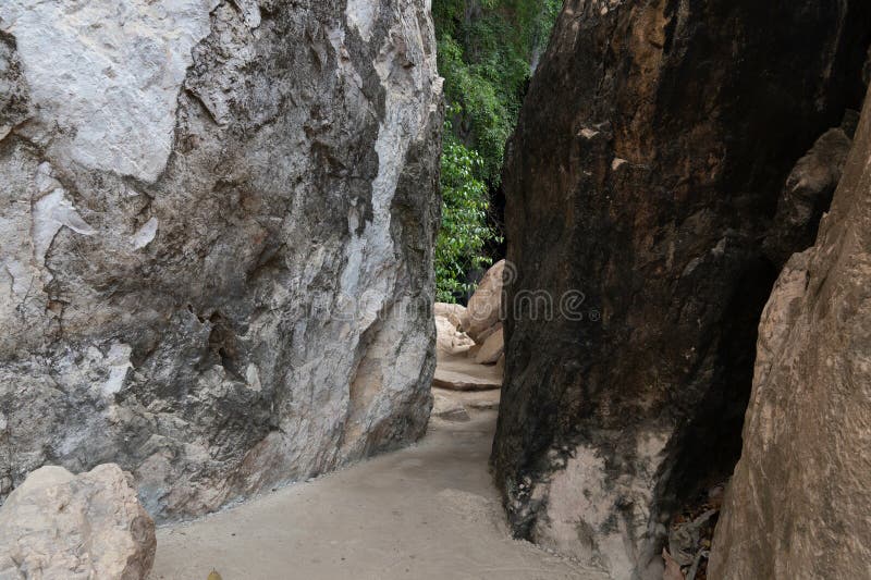 Pathway in the rock. stock photo. Image of wangchan - 306035582