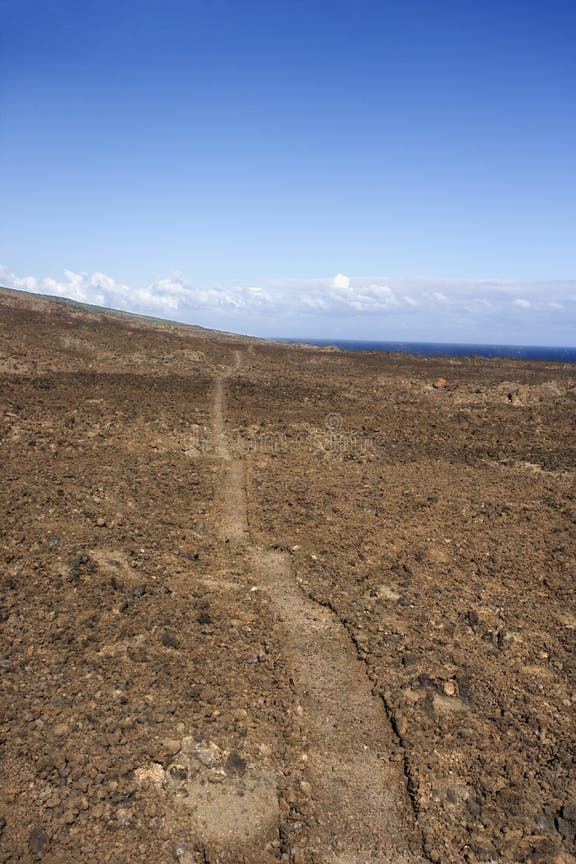 Pathway through Rocky Terrain. Stock Image - Image of volcano, outdoors ...