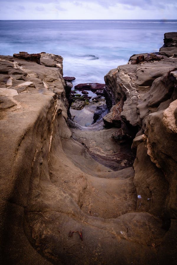 Path to the sea stock image. Image of cliff, guide, shores - 102678329