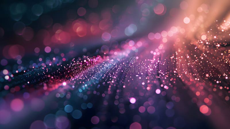 A Pathway of Shimmering Light Particles in an Artistic Formation ...