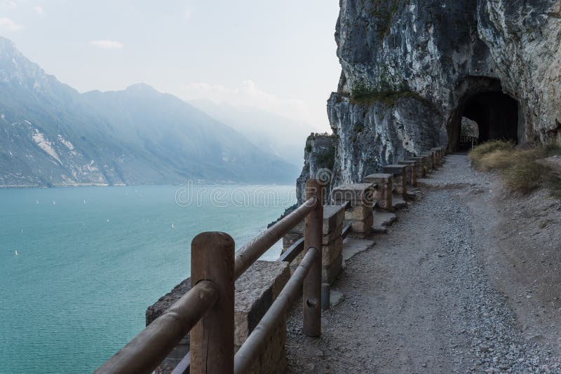 Pathway by the Side of a River in Autumn Stock Image - Image of ...