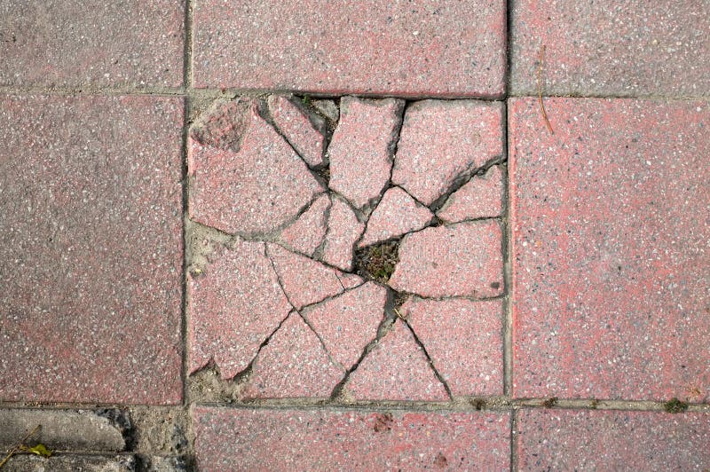 Close Up Abstract Broken Concrete Footpath Background Stock Image ...