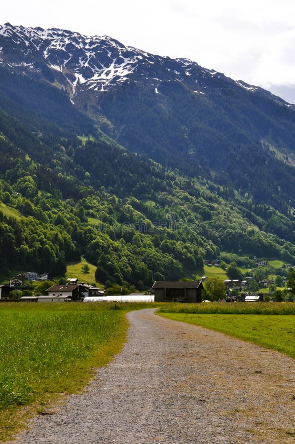 Pathway throught the alps stock image. Image of hill - 337620103