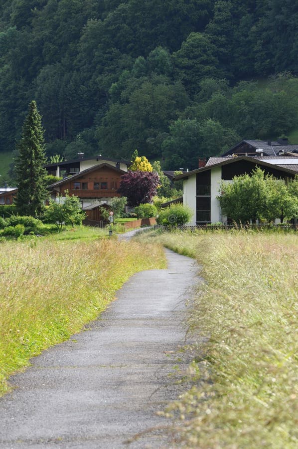 Idilic alpine landscape stock image. Image of property - 334168903