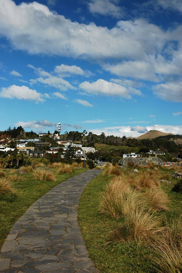 Pathway to Cashmere Hill stock image. Image of tiles, grass - 1669797