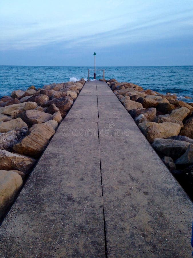 Pathway Leading To the Ocean. Stock Image - Image of grass, cloud: 16784725