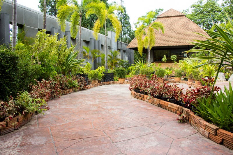 Pathway to residential. stock image. Image of landscaped - 66034489