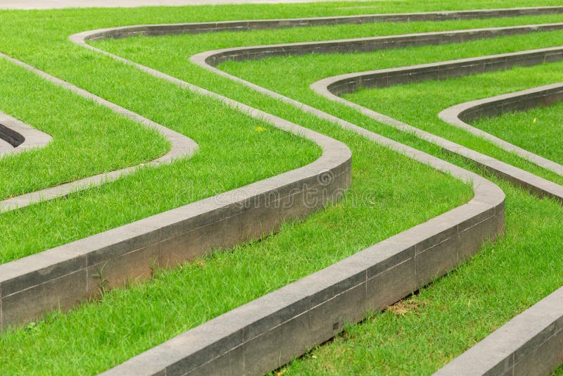Pathways with green lawns stock photo. Image of pattern - 81378642