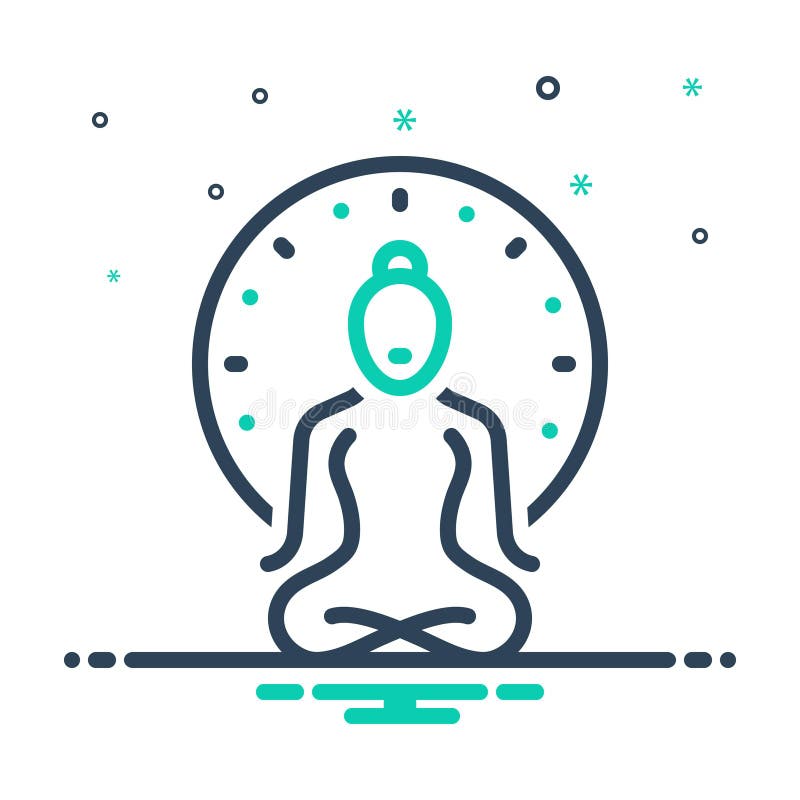 Mix Icon for Patience, Fortitude and Relaxation Stock Vector ...