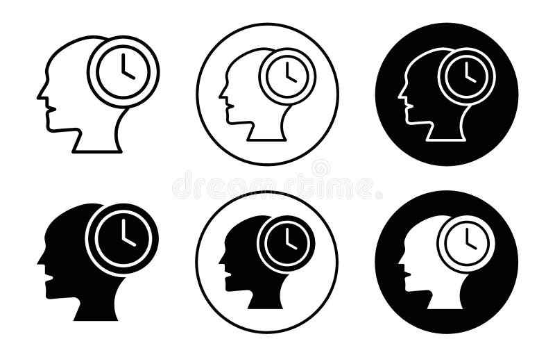 Patience Icon Outline Flat Icon Stock Illustration - Illustration of ...