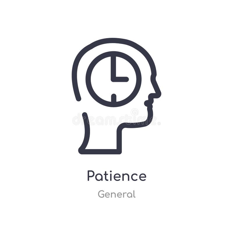 Patience Outline Icon. Isolated Line Vector Illustration from General ...