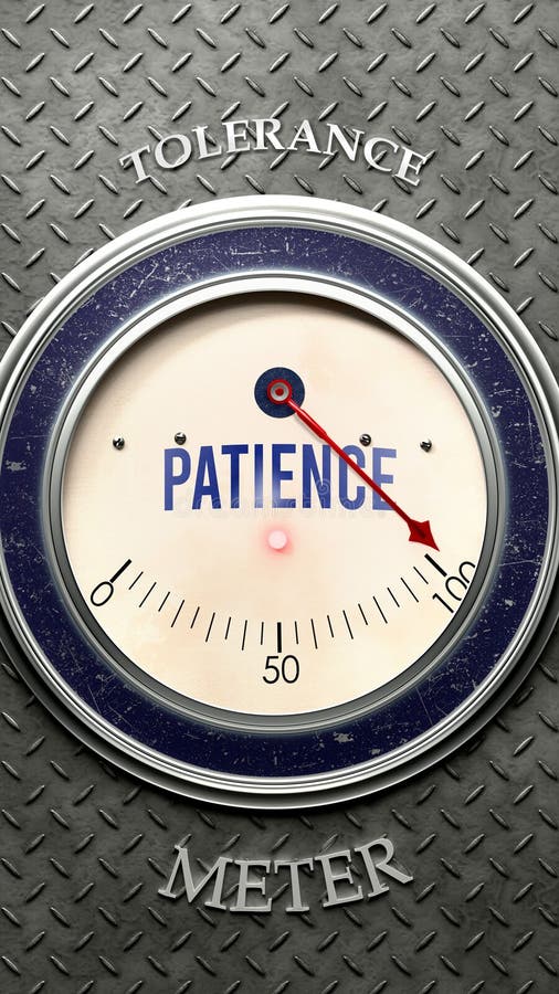 Patience and Tolerance that is Hitting a Full Scale, Showing a Very ...