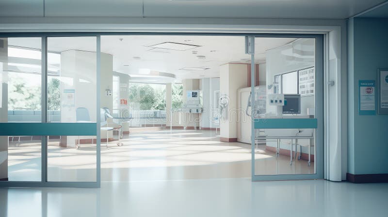 Patient automatic door stock illustration. Illustration of sensor ...