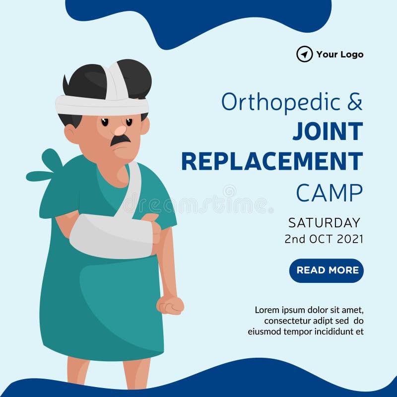 Banner Design of Orthopedic and Joint Replacement Camp Stock Vector ...