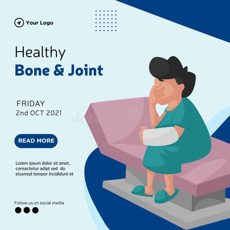Banner Design of Healthy Bone and Joint Stock Vector - Illustration of ...