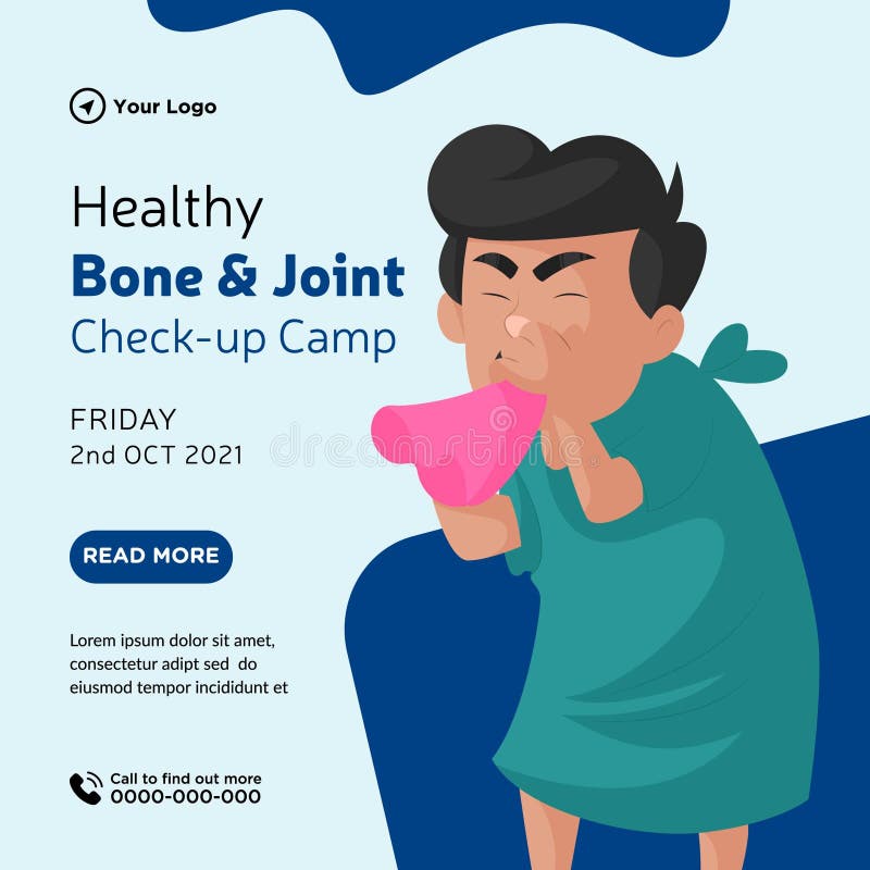 Banner Design of Healthy Bone and Joint Stock Vector - Illustration of ...