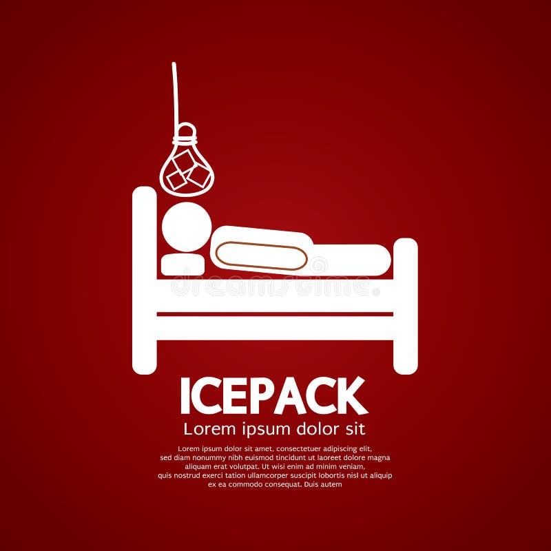 Patient on Bed with Ice Pack Stock Vector - Illustration of icepack ...