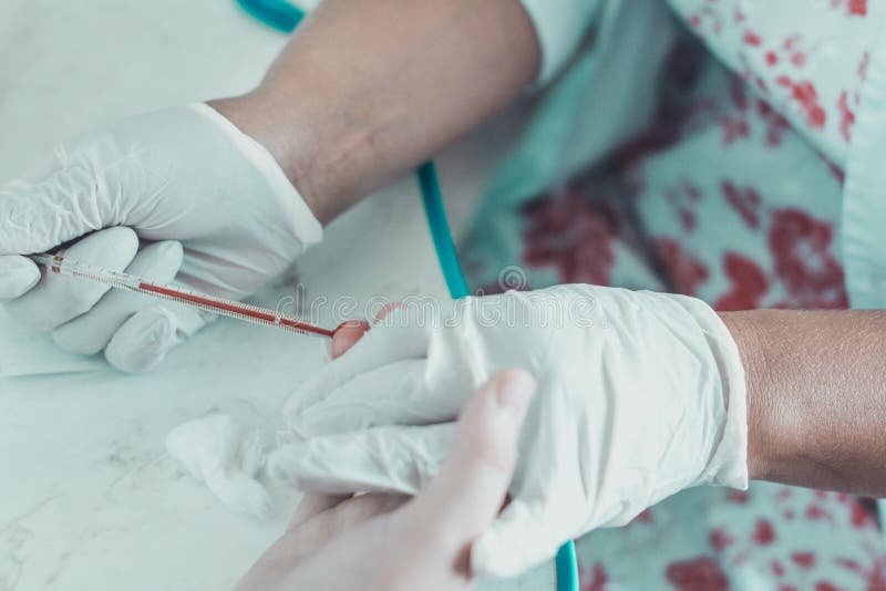 Patient Blood Sampling by a Laboratory Technician for General Blood ...